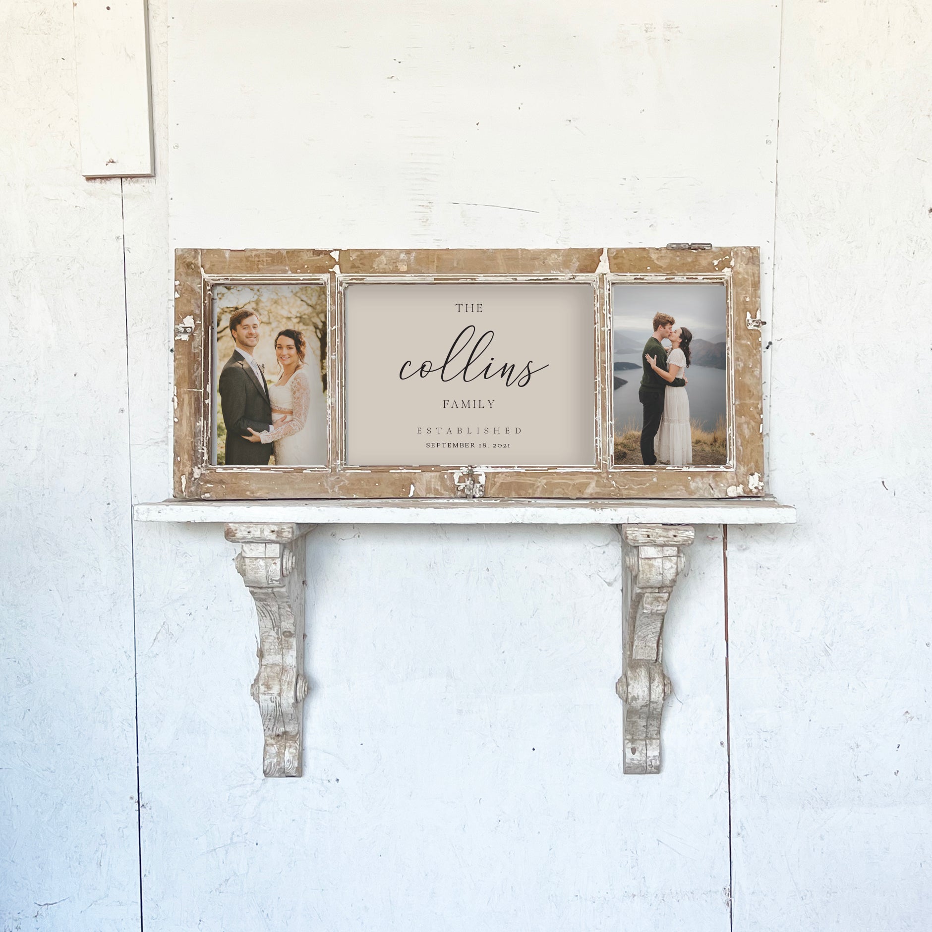 3 Pane Horizontal Family Name + Photo Holland – braydenandbrooksphotos